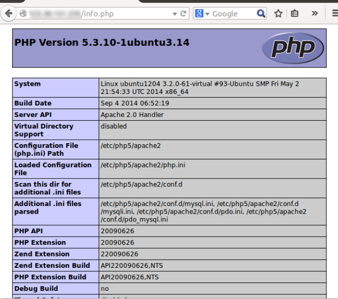 Configure Apache, MySQL, PHP (LAMP) on Ubuntu 12.04 - ForumWeb Blog
